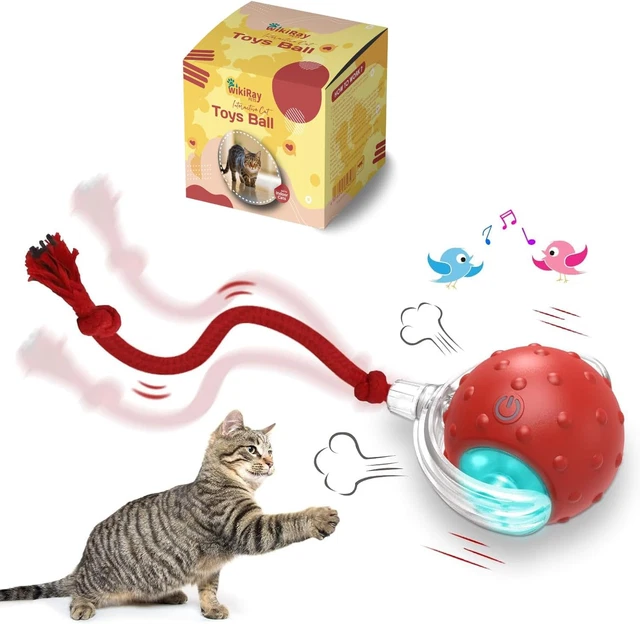 SMART INTERACTIVE CAT Toy Ball with Motion Sensor & Auto-Avoidance | 3 ...