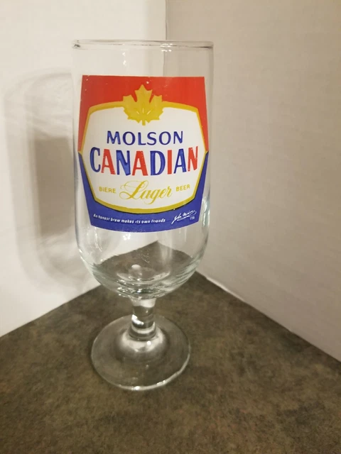 MOLSON CANADIAN LAGER Beer Glass $15.99 - PicClick CA