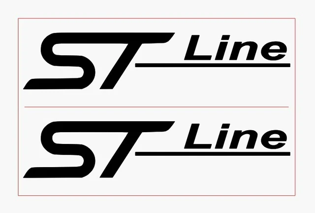 FORD ST LINE side skirt gloss black vinyl car decal stickers set of 2 £ ...