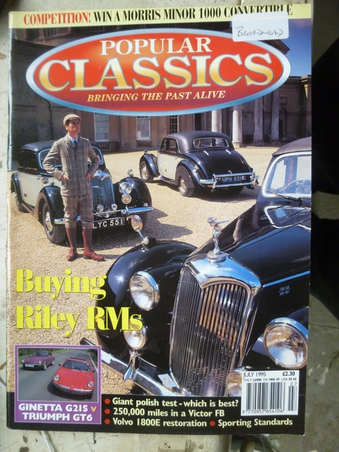 POPULAR CLASSICS 95/07 Riley Rm Volvo 1800E Triumph Gt6 Ginetta G21 ...