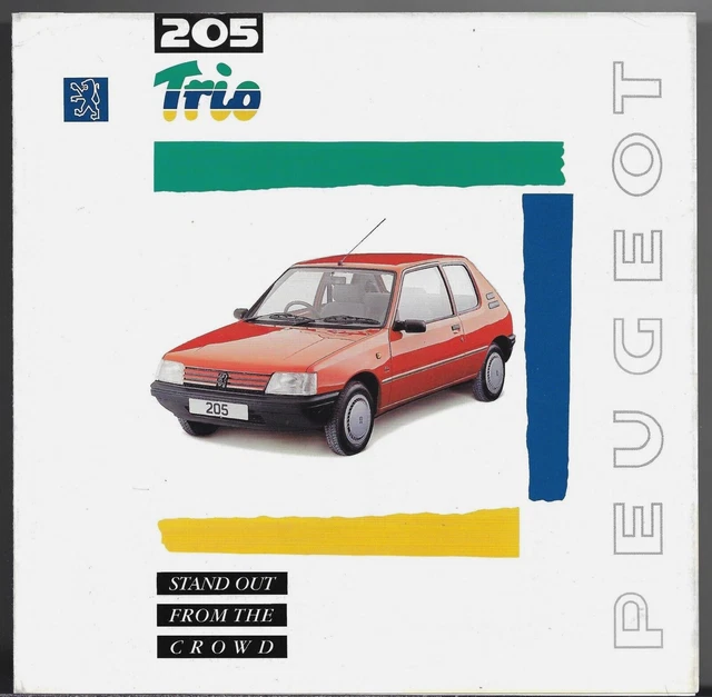 PEUGEOT 205 TRIO & Trio Plus Limited Editions 1990 UK Market Sales ...