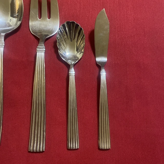 REED & BARTON Stainless Crescendo II 5pc Serving Set Stainless Steel ...