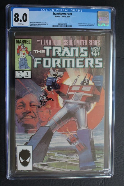TRANSFORMERS #1 1ST Autobots OPTIMUS PRIME Decepticons MEGATRON 1984 ...