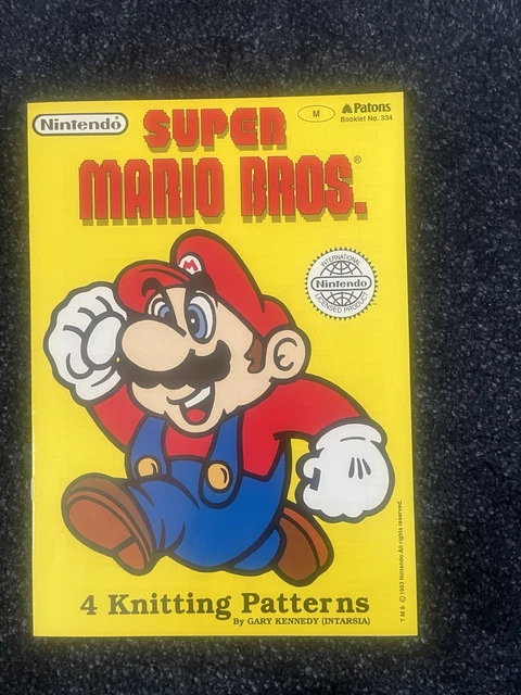 ORIGINAL GARY KENNEDY / Intarsia Super Mario Bros 4 Knitting Patterns ...