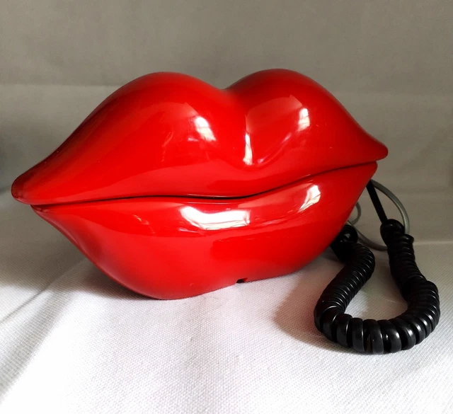 VINTAGE RED HOT Lips Push Button Telephone Retro Novelty 1980s 1990s ...