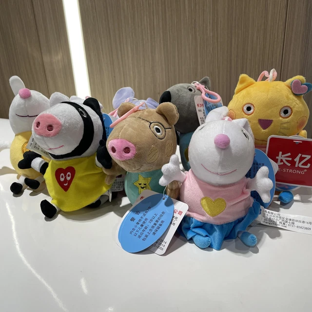 19CM 100% GENUINE PEPPA PIG Stuffed Soft Doll Peppa George Zoe Suzy ...