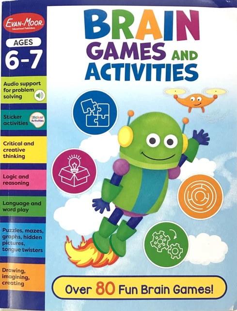 BRAIN GAMES AND Activities Ages 6-7; Develop Cognitive Skills $12.00 ...