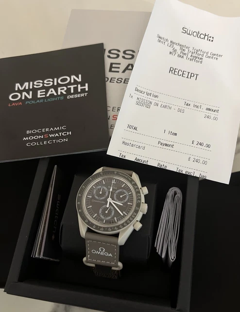 OMEGA X SWATCH moonswatch Mission To Earth -Desert- NEW- receipt and ...