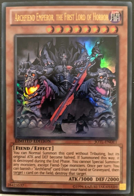 YUGIOH ARCHFIEND EMPEROR, the First Lord of Horror Ultra Rare JOTL ...
