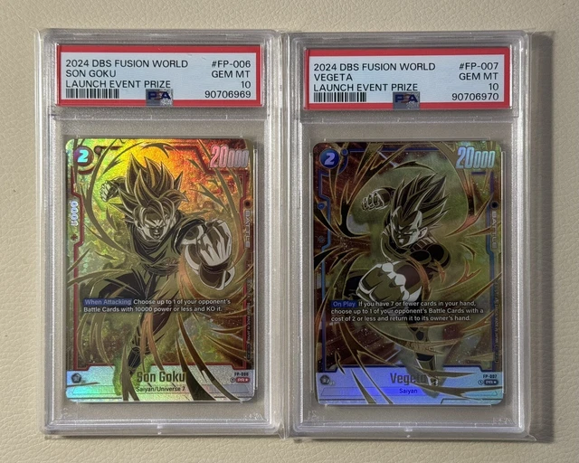 DRAGON BALL DBS Fusion World Celebration Goku Fp-006 + Vegeta Fp-007 ...