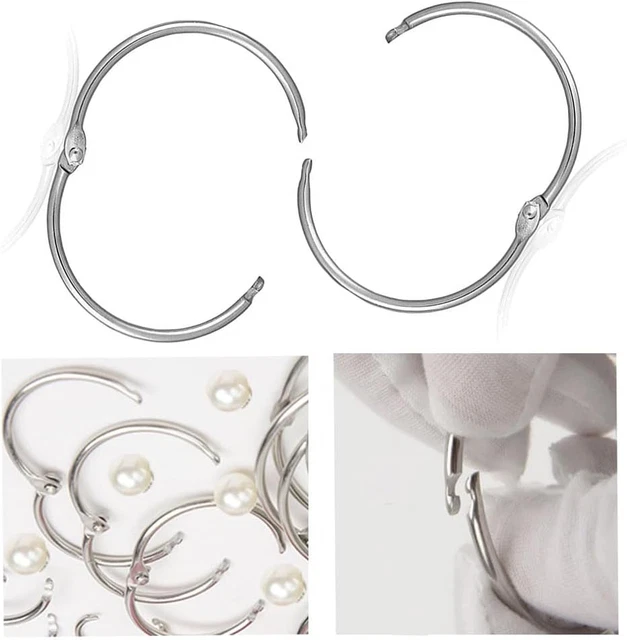 60 PIECES BINDER Rings, Metal Loose Leaf Rings Binder Hinge Snap Ring ...