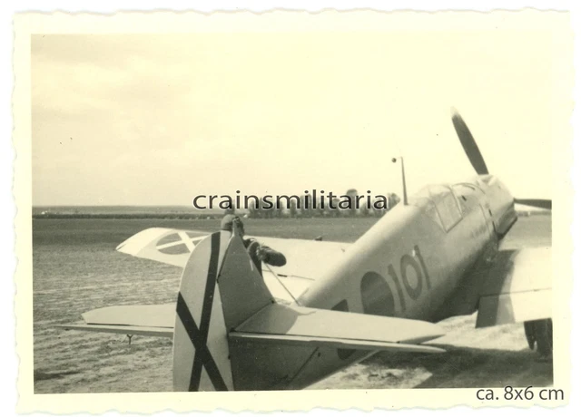 ORIG. FOTO MESSERSCHMITT Bf 109 Flugzeug der Legion Condor in Spanien ...
