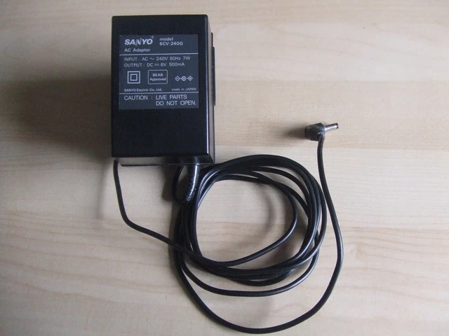 SANYO AC MAINS Adapter 6CV230UK CD Player DC 6V £19.50 - PicClick UK