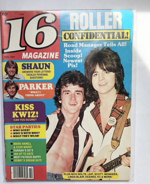 16 MAGAZINE OCTOBER 1977 Bay City Rollers, Mark Hamill, Shaun Cassidy £ ...