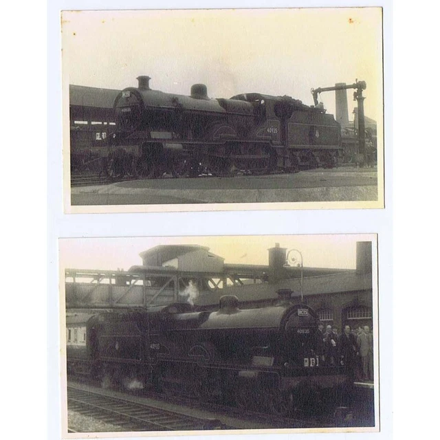 RAILWAY STEAM ENGINE No40935 at Rottingham - 2x Vintage Photograph ...