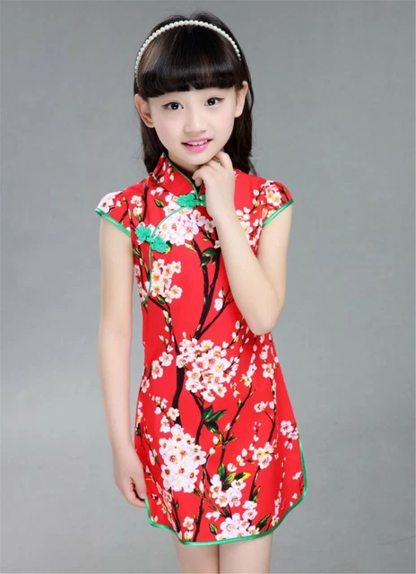 TEEN TWEEN GIRL Chinese New Year Asian Traditional QIPAO Red Tunic ...