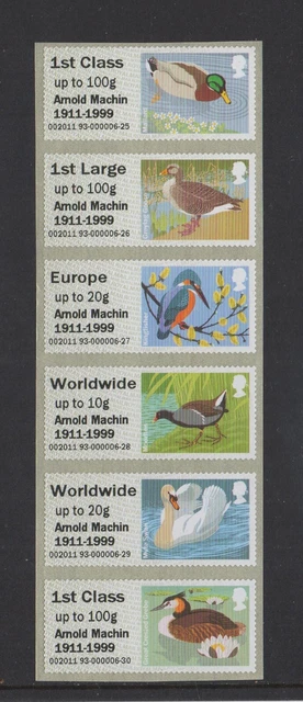 ERROR! BIRDS 3 HYTECH STAMPEX ARNOLD MACHIN OVERPRINT COLL Strip POST ...