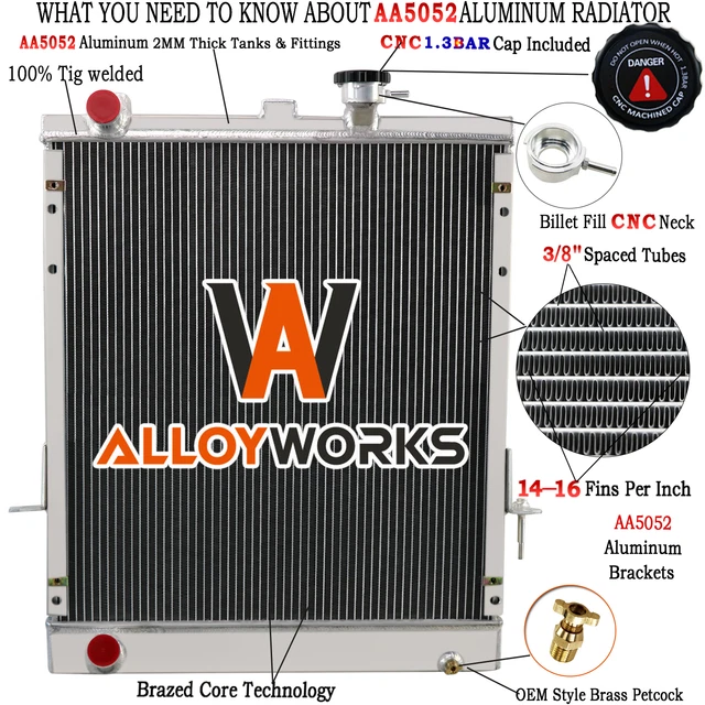 2 ROW RADIATOR For Isuzu NPR NQR/Chevy/GMC W Series W3500 W4500 W5500 ...