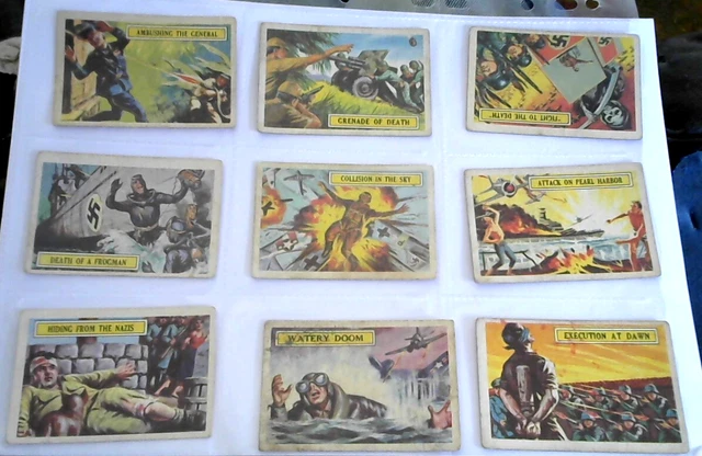 BATTLE SERIES A& BC Gum cards Full Set 1966 ABC 73 Cards incl.all ...