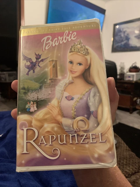 BARBIE AS RAPUNZEL VHS 2002 Doll Castle Hair Prince Stefan Penelope £4. ...