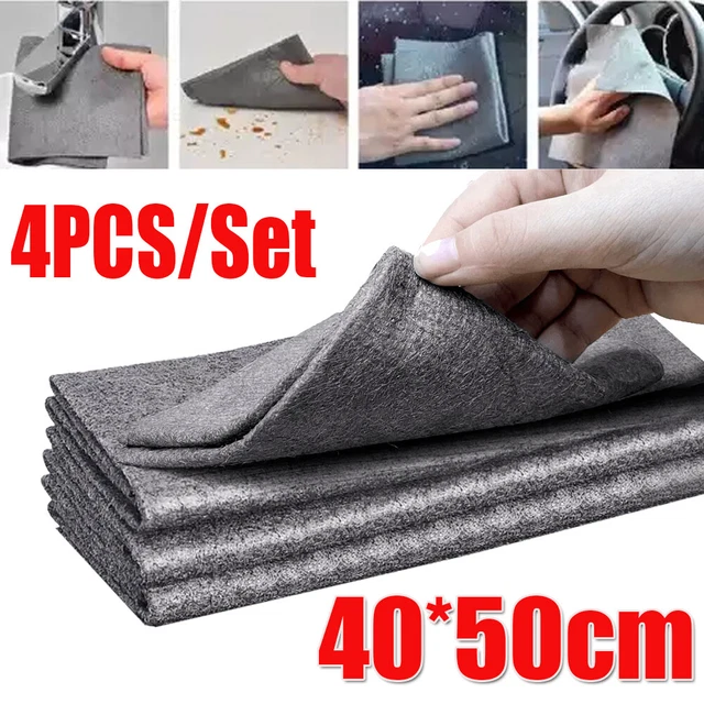 4X THICKENED MAGIC Cleaning Cloth Streak Free Reusable Microfiber ...