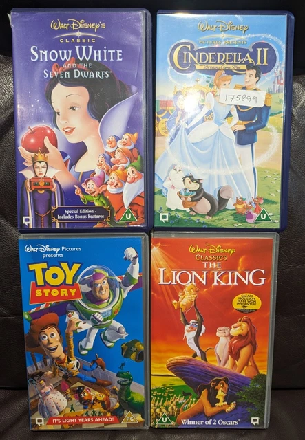 WALT DISNEY CLASSIC VHS Bundle X4 - Toy Story Lion King Cinderella 2 ...