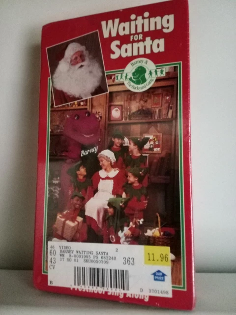 BARNEY~WAITING FOR SANTA🎁(VHS-1990) SEALED~Original Rare~Red Print~Very ...