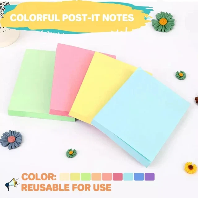 POST IT NOTES Pop-up, Sticky Notes, 3x3 Inches, 9 Pads, Bright Colors ...