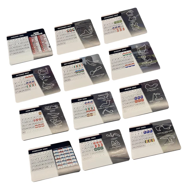 FORMULA CALENDAR 2025 Portable F1 2025 Calendar for Living Room Cabinet ...