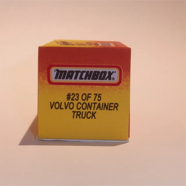MATCHBOX SUPERFAST 23 Volvo Container Truck O Style Repro Box EUR 9,64 ...