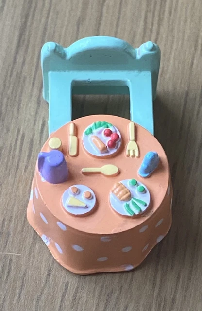 VINTAGE POLLY POCKET Dining Table Ring Topper 1989 £3.00 - PicClick UK