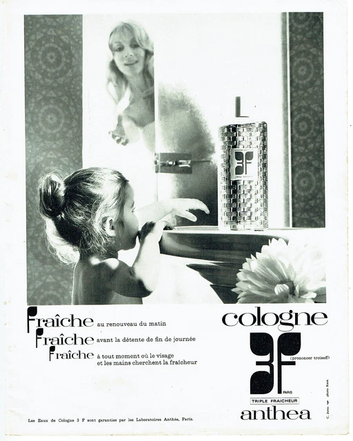 PUBLICITÉ ADVERTISING 038 1970 eau de cologne 3F Anthea EUR 3,00 ...