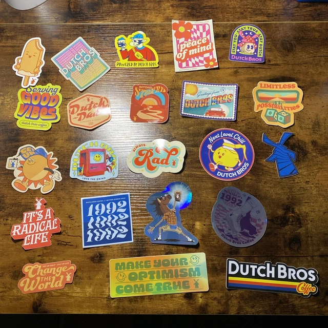 DUTCH BROS COFFEE Sticker Lot Free Shipping 2021-2025 $3.44 - PicClick CA