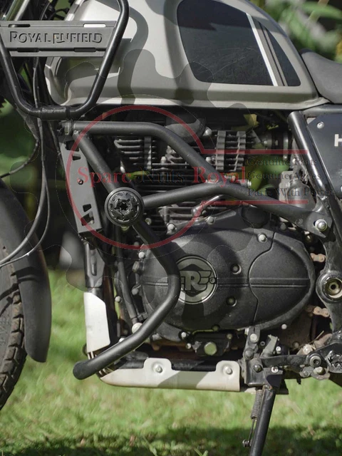 BLACK &BAZOOKA BIG Crash Guard With Slider" Fit For Royal Enfield ...