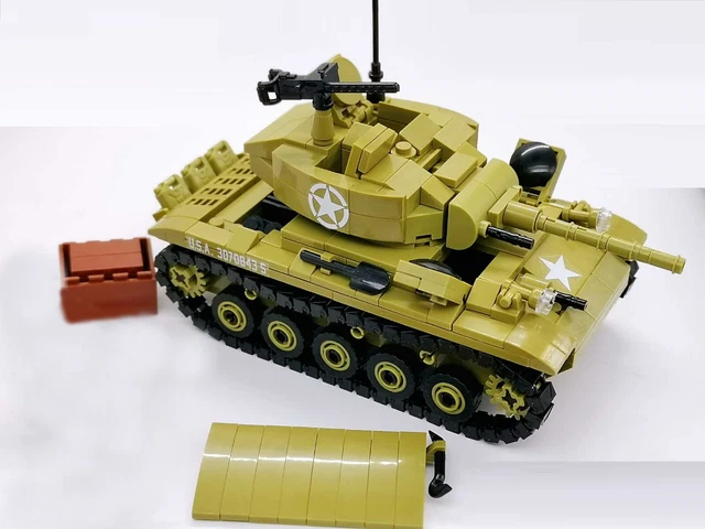 US M24 CHAFFEE WWII Light Tank World War 2 WW2 USA MOC car armored ...