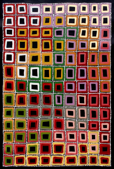 ABORIGINAL ART PAINTING by Adam Reid 63cm x 96cm EUR 101,45 - PicClick FR