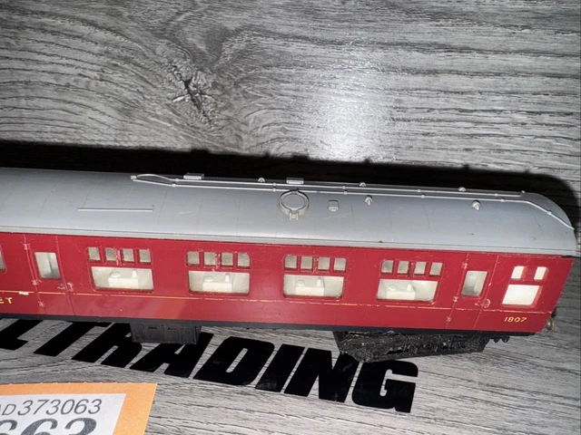 TRIANG RAILWAYS OO Gauge R424 Buffet Coach Maroon 1807 Model Railway ...