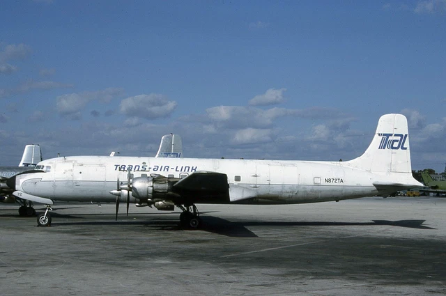 ORIG. AIRCRAFTSLIDE/DIA Trans-Air-Link Douglas C-118A Liftmaster (DC-6A ...