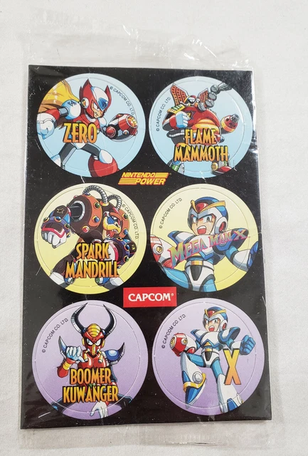 MEGA MAN X Nintendo Power SNES Pogs Super SNES Zero Promo Scintilla ...