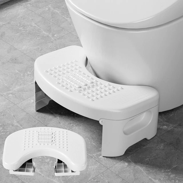ADULT SQUAT TOILET foldable toilet stool 15 inches long non-slip white ...