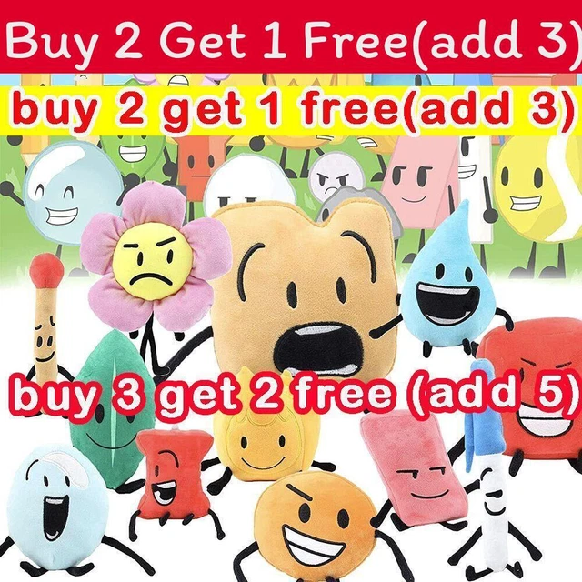 BFDI PLUSH TOY Battle For Dream Island Stuffed Animal Plushie Doll ...