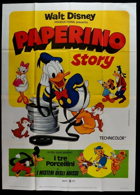 MANIFESTO DONALD STORY Donald Duck Story Walt Disney Animation A228 EUR ...
