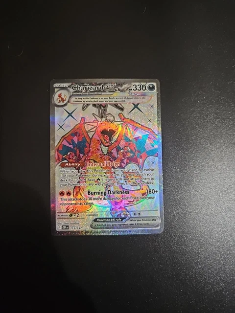 CHARIZARD EX 215/197 Full Art Obsidian Flames Pokemon Card EUR 30,27 ...