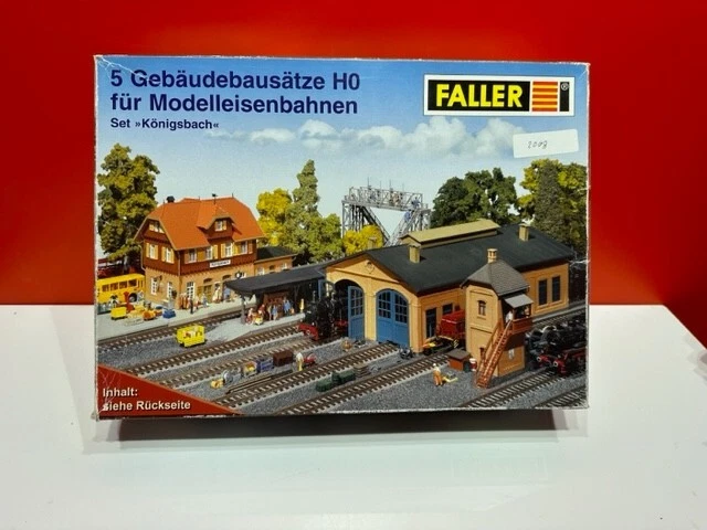 FALLER SET KÖNIGSBACH Bahnhof Bahnsteig Lokschuppen NEU OVP Modelleisenbahn H0 EUR 35,00 ...
