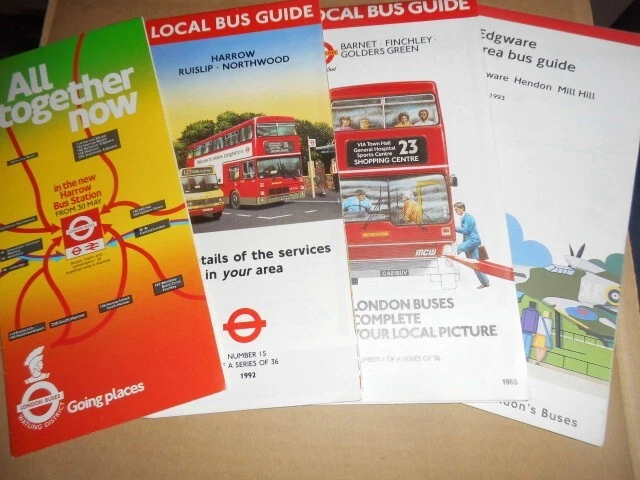 4 X LONDON Bus Timetables/Route Maps from years past. £1.99 - PicClick UK