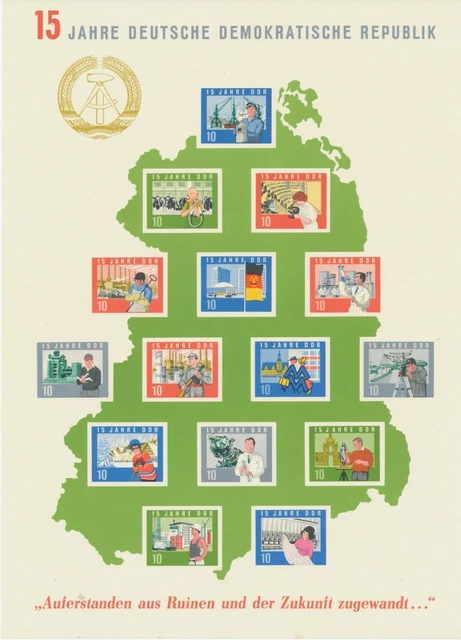 GDR 1964 15 years GDR mint condition Block + 1985 ZD Sheet of Mi No ...