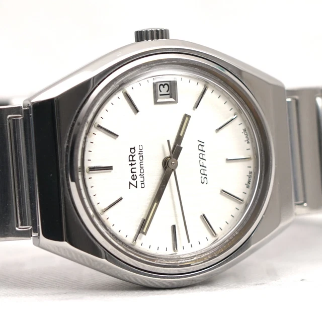 ZENTRA SAFARI AUTOMATIC Swiss Made Herren Armbanduhr 70er Jahre AS 5204 ...