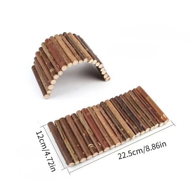 WOOD ARCH BRIDGE Toy Small Pet Rabbit Chew Toys Hamster Molar Supplies ...
