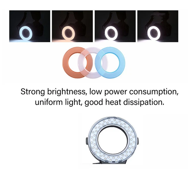 LED MACRO RING Flash Light LCD Display 3000k-15000k Energy Efficient ...
