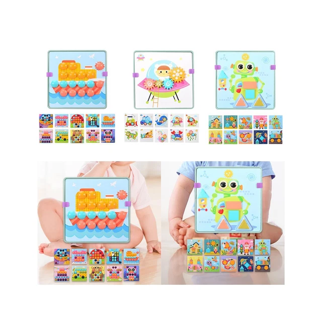 COLOR MATCHING PEGBOARD Puzzle, Fine Motor Skill, Portable for Kids ...